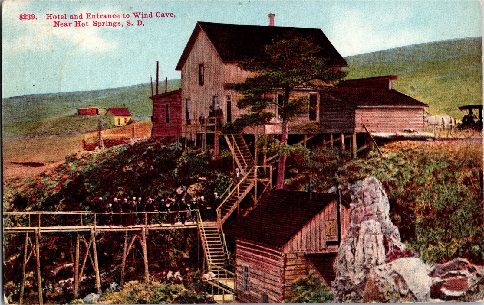 Hotel and Entrance to Wind Cave Near Hot Springs SD c1916 Vintage Postcard L58 | eBay