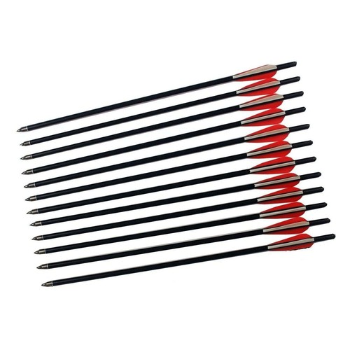 Aluminum Crossbow Bolts Arrows 16 18 20 22 Inch with 3" Vanes | eBay
