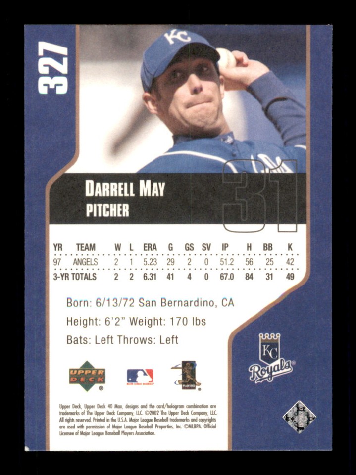 2002 Upper Deck 40 Man - Darrell May - On Card Autograph | eBay