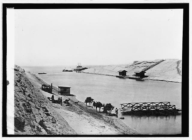 Photo:Suez Canal,Lake Timsah,Crocodile Lake,Egypt,Africa,Camels,1909 ...
