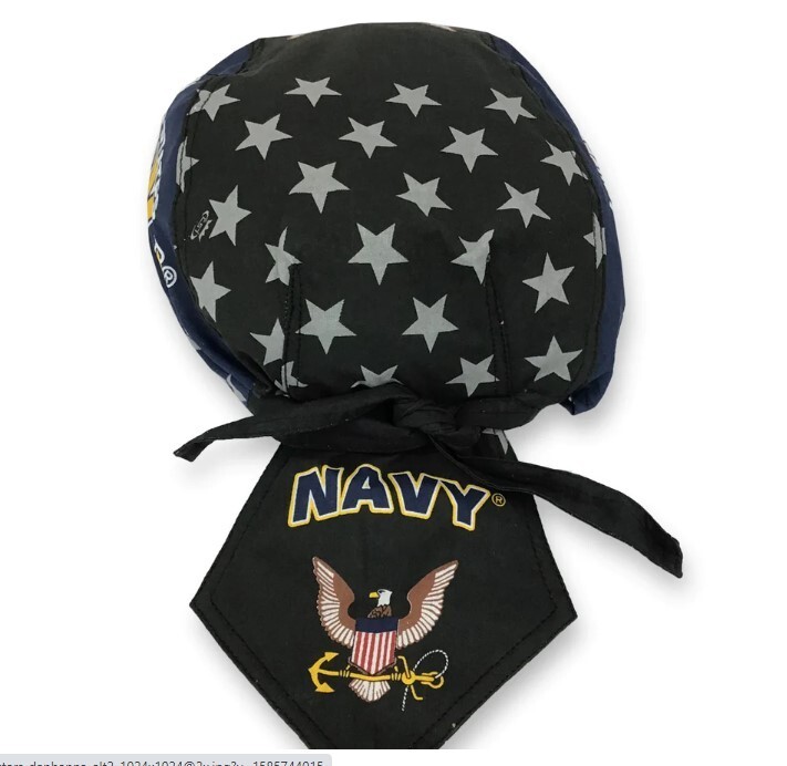 Biker Headwrap Danbanna Deluxe Du-Rag Cap Doo Rag Bandana USN Navy ...