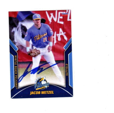 Jacob Wetzel signed autograph 2022 Myrtle Beach Cubs baseball card b | eBay