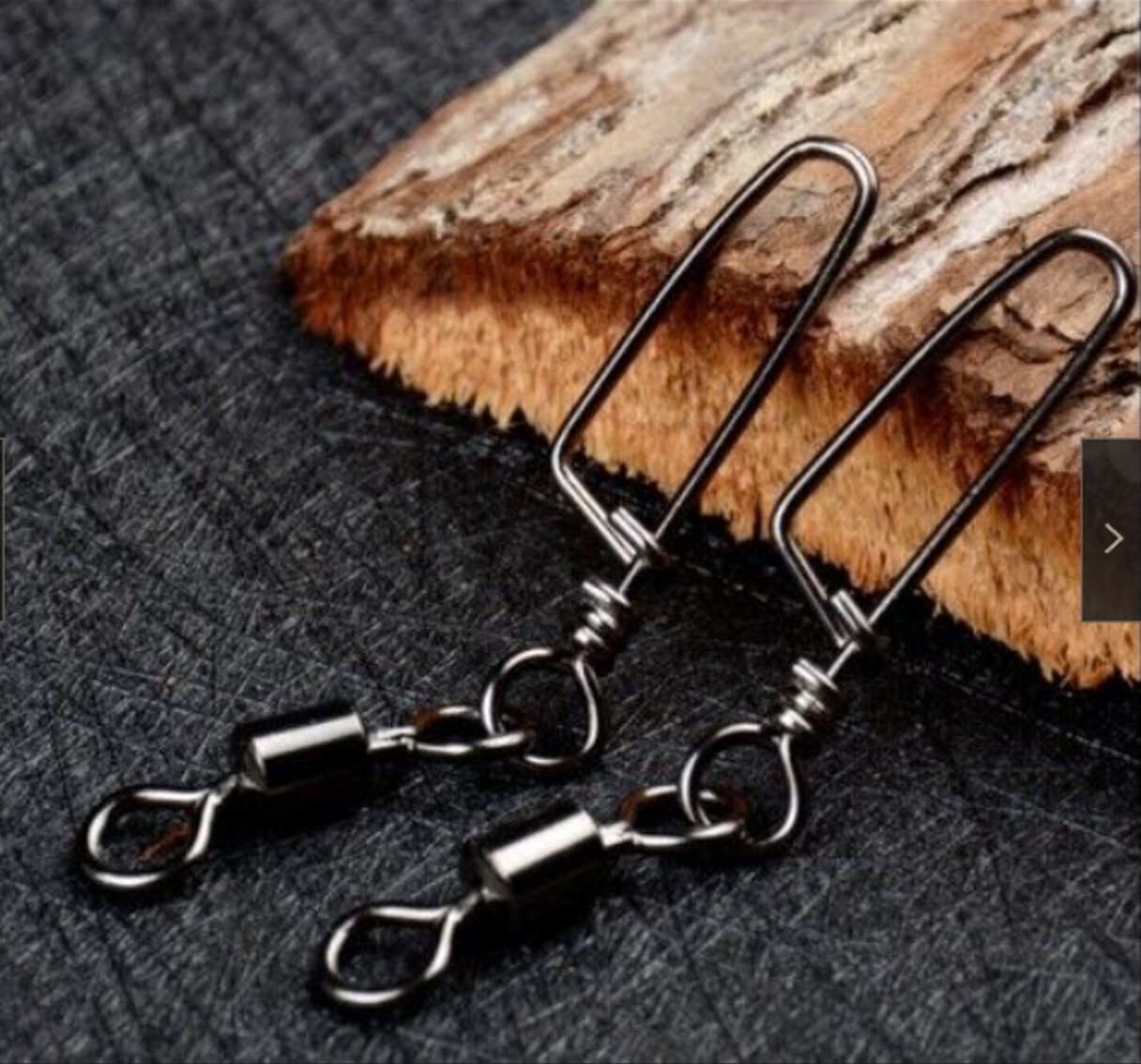 50Pcs /2# American Swivel with Coast Lock Snap Black Nickel Fishing ...