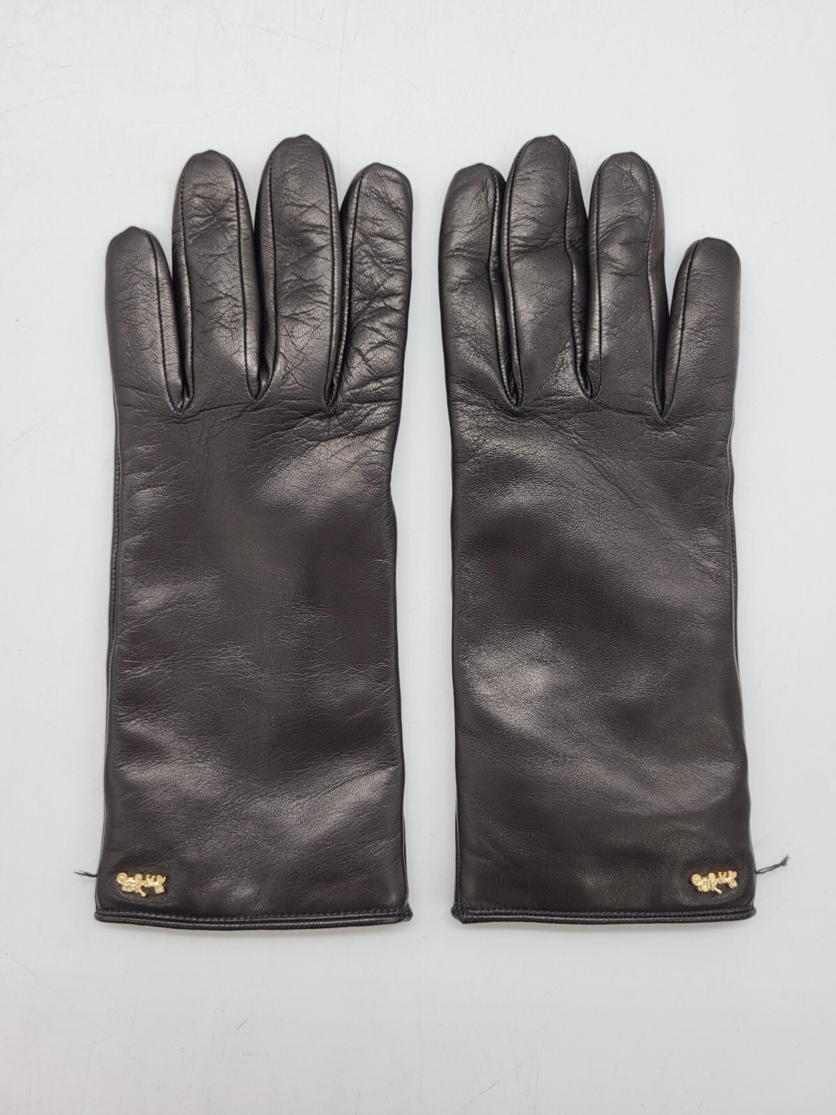 Coach 7290 Black Horse & Carriage Leather Tech Gloves… - Gem