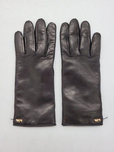 Coach 7290 Black Horse & Carriage Leather Tech Gloves… - Gem