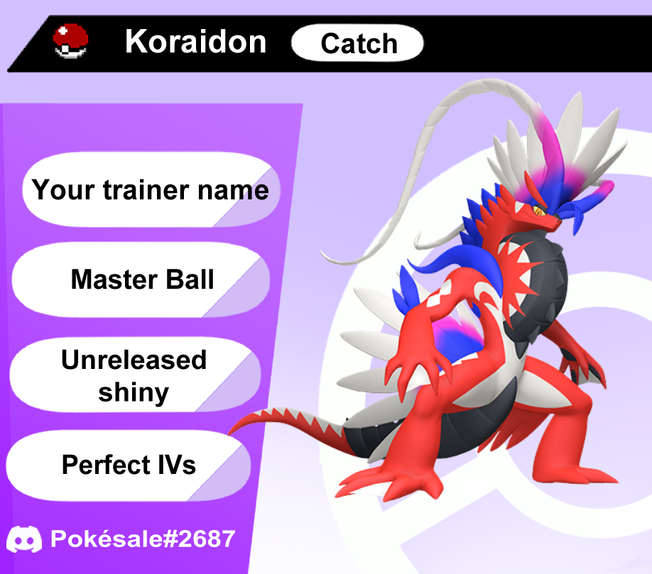 Official SHINY Koraidon 6 IV for Scarlet / Violet | eBay
