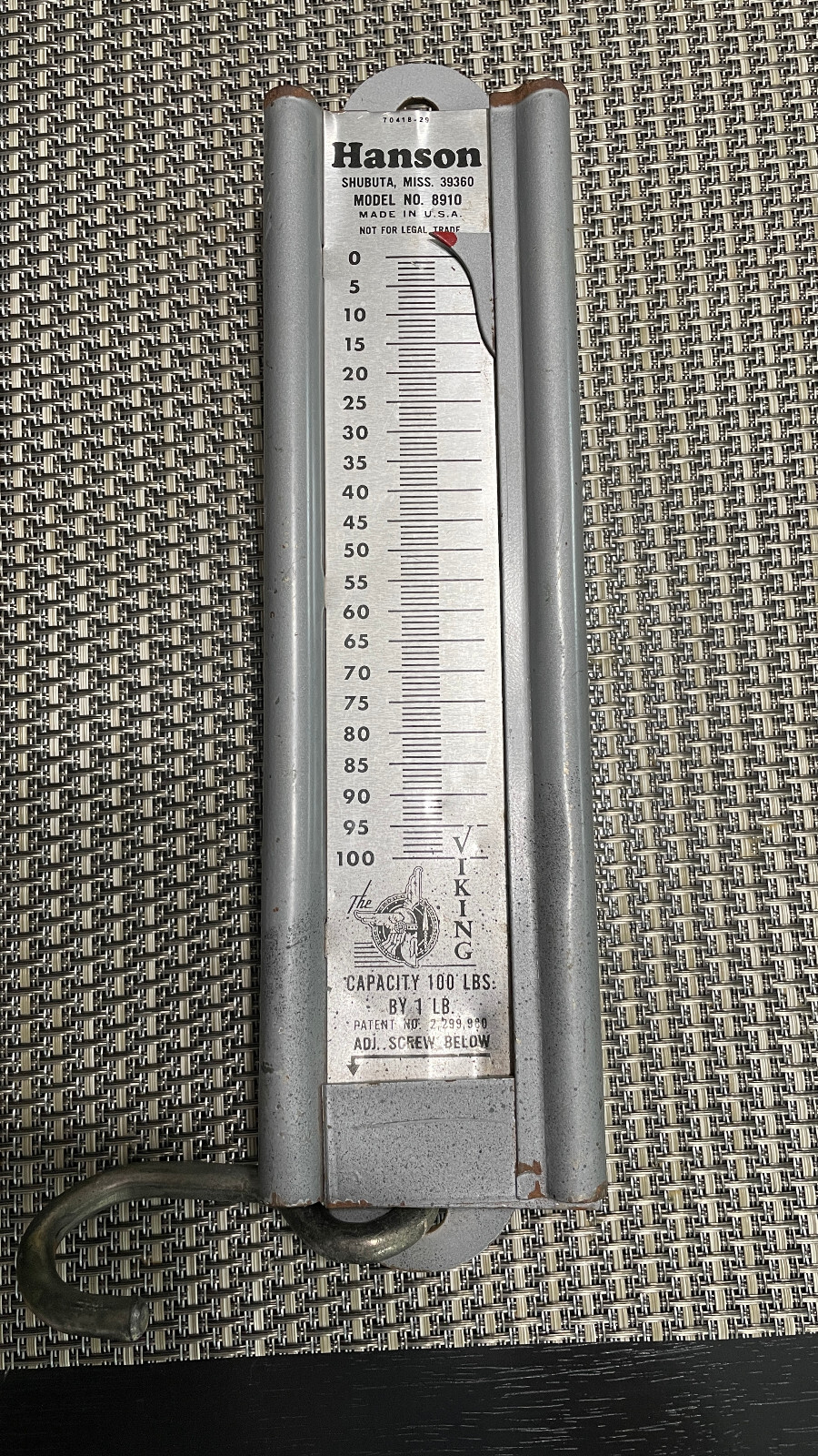 VINTAGE Hanson "The Viking" Model No. 8910 Hanging Scale w/ 100 LBS ...