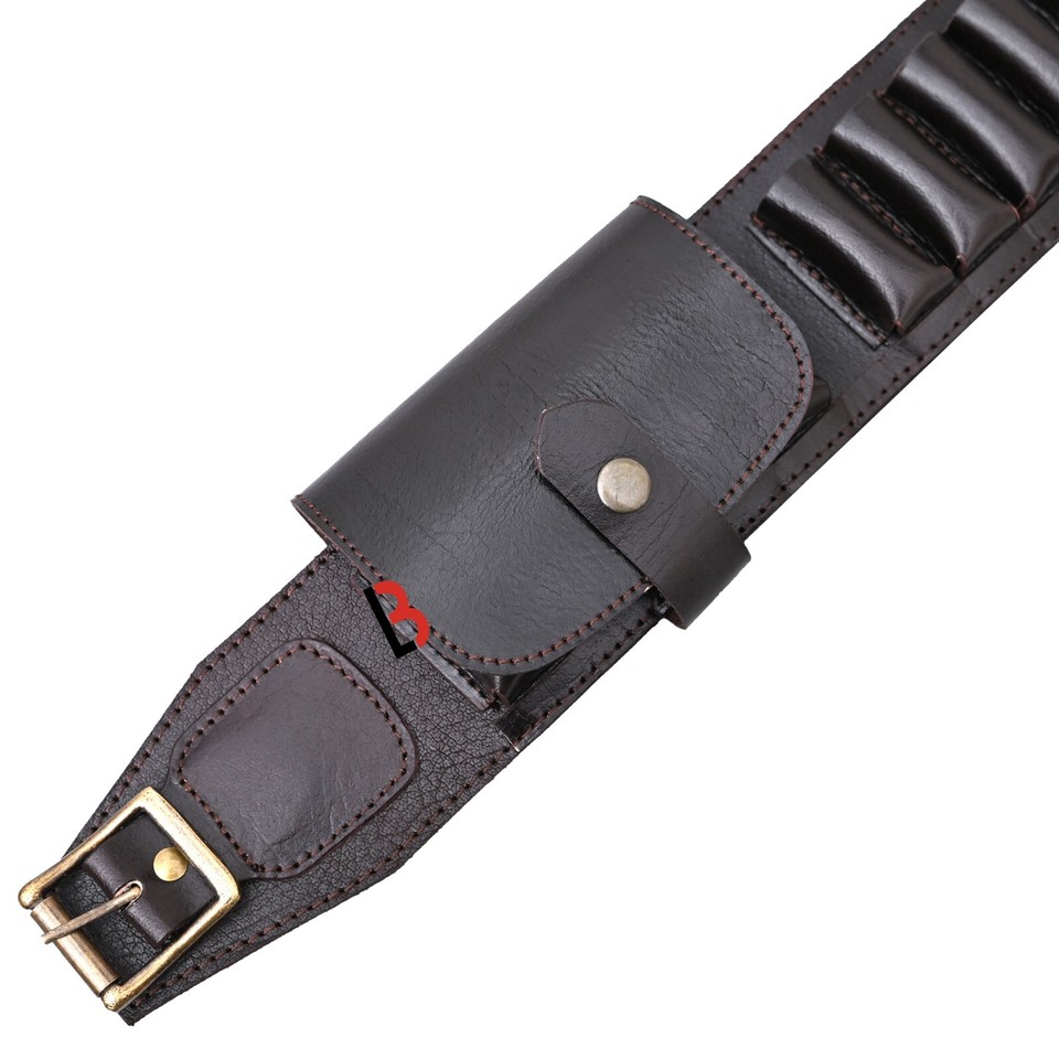 Cowhide Leather Shotshell Bandolier Belt Shotgun Shell Belt Ammunition ...