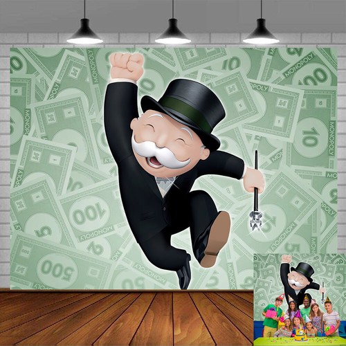 Monopoly Birthday Decoration Party Supplies Backdrop Banner Poster ...