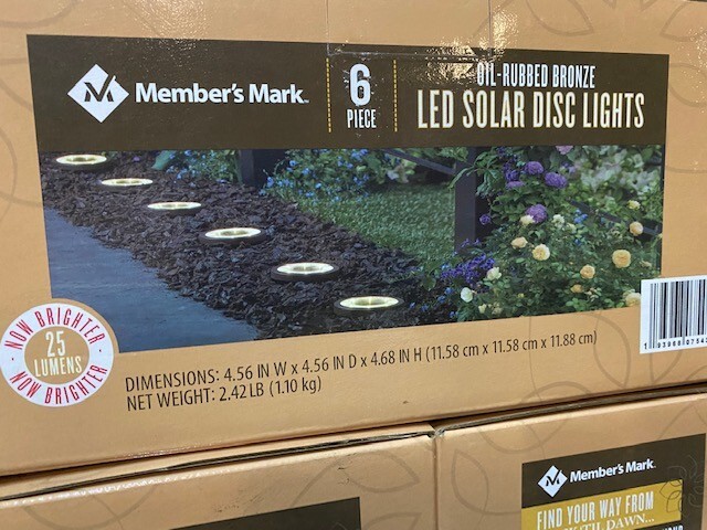 6-Piece Oil-Rubbed Bronze LED Solar Garden/Pathway Disc Lights -BUY ...