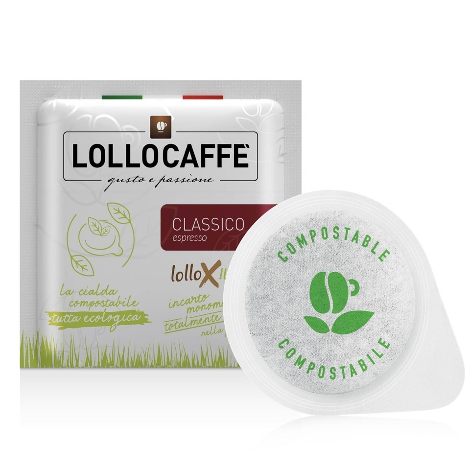 Lollo Coffee Pods Classic Blend Paper Filter ESE 44 MM Compostable ECO ...