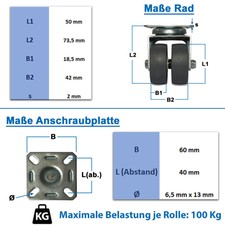 Schwerlastrollen Lenkbar online kaufen | eBay.de