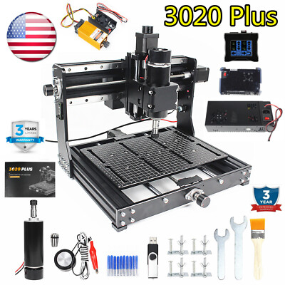 〖USA〗3 Axis DIY CNC Router 3020 Plus 500W Milling Engraver Laser ...