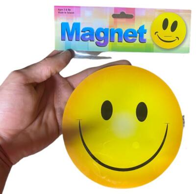 24 HAPPY SMILE FACE Car Magnets Fridge Party Favor Large 5 1/2 Inch (2 ...