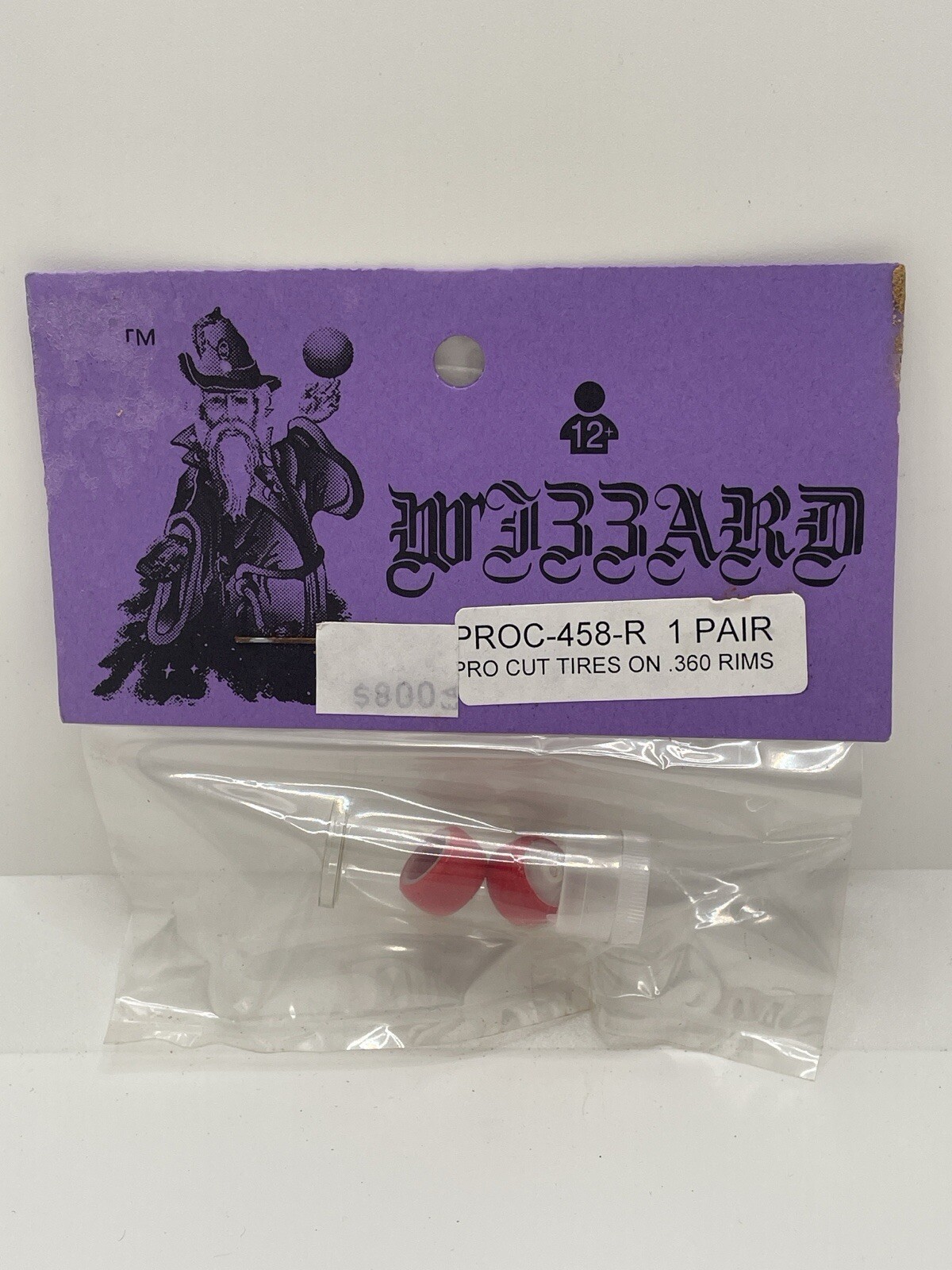 WIZZARD PROC-458 R PRO CUT TIRES ON .360 RIMS SLOT CAR PART MINT NEW ...
