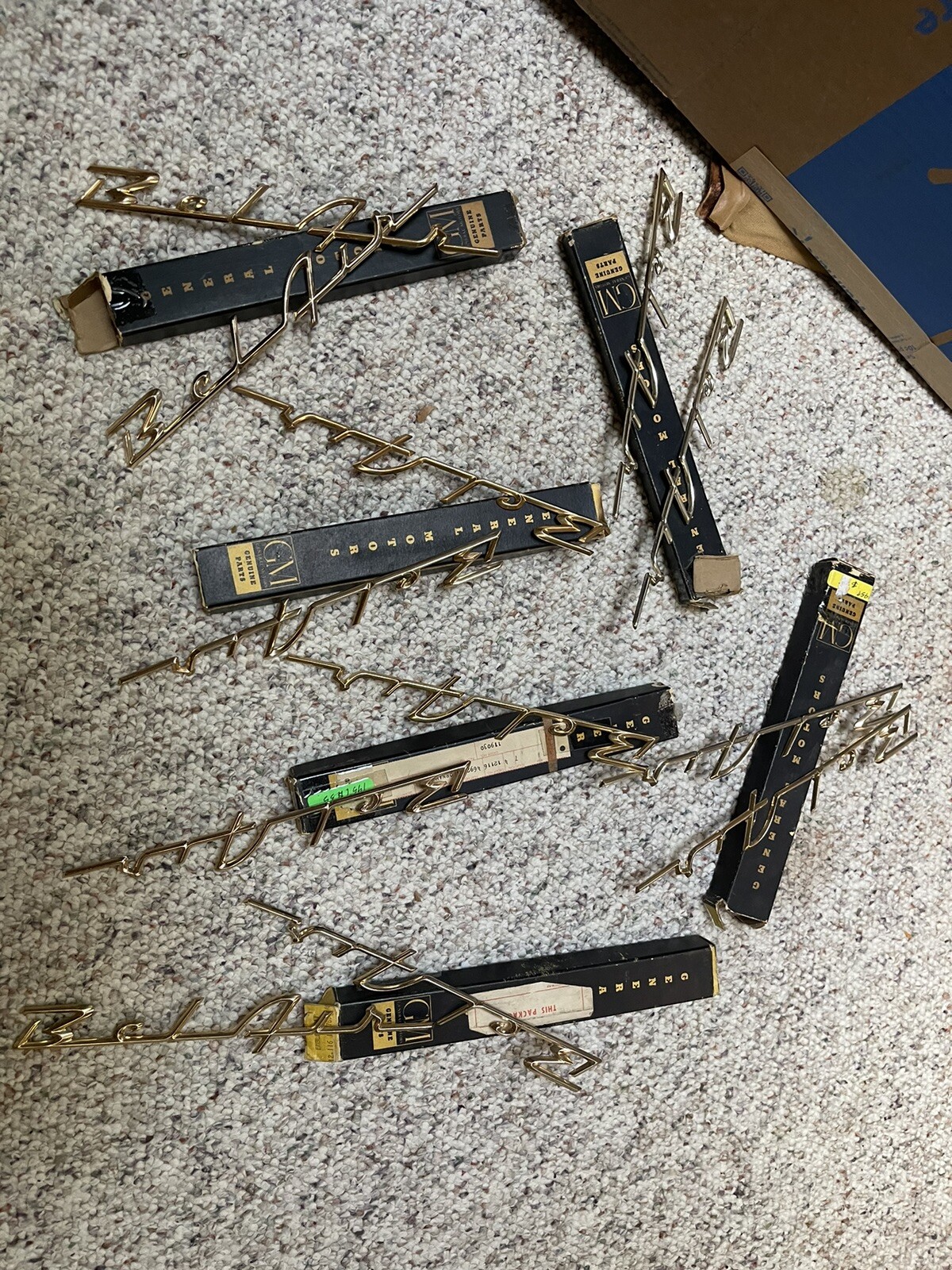 NOS 1957 Chevrolet Belair Gold Scripts 4692821 | eBay