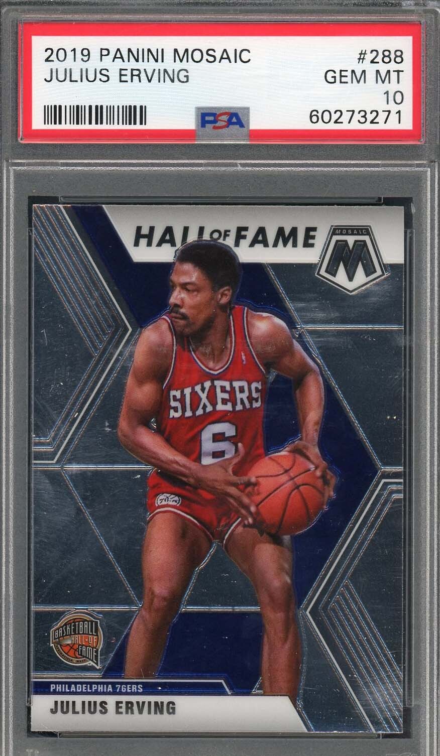 Julius Erving 2019 Panini Mosaic Basketball Card #288 Graded PSA 10 | eBay