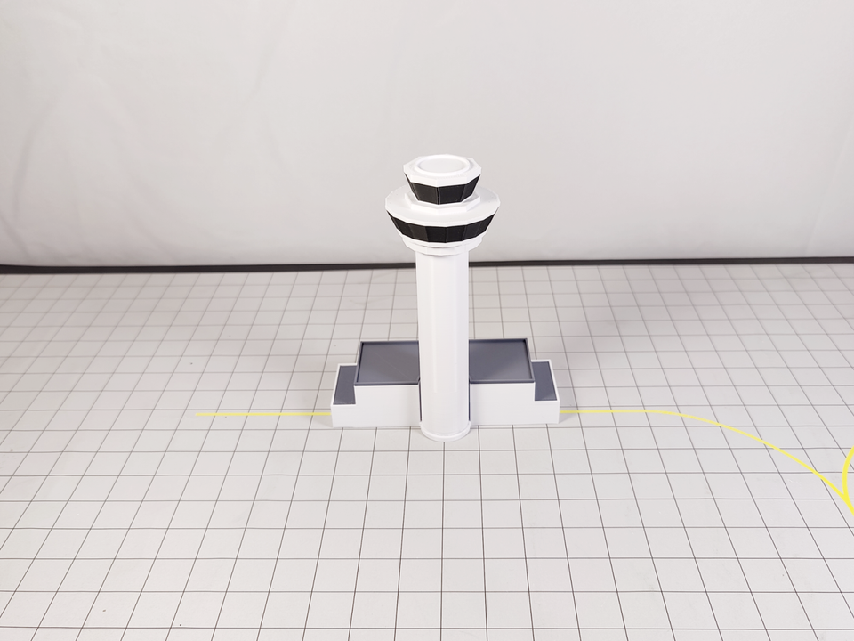 Airport ATC Air Traffic Control Tower Diorama Model 1:400 Scale White ...
