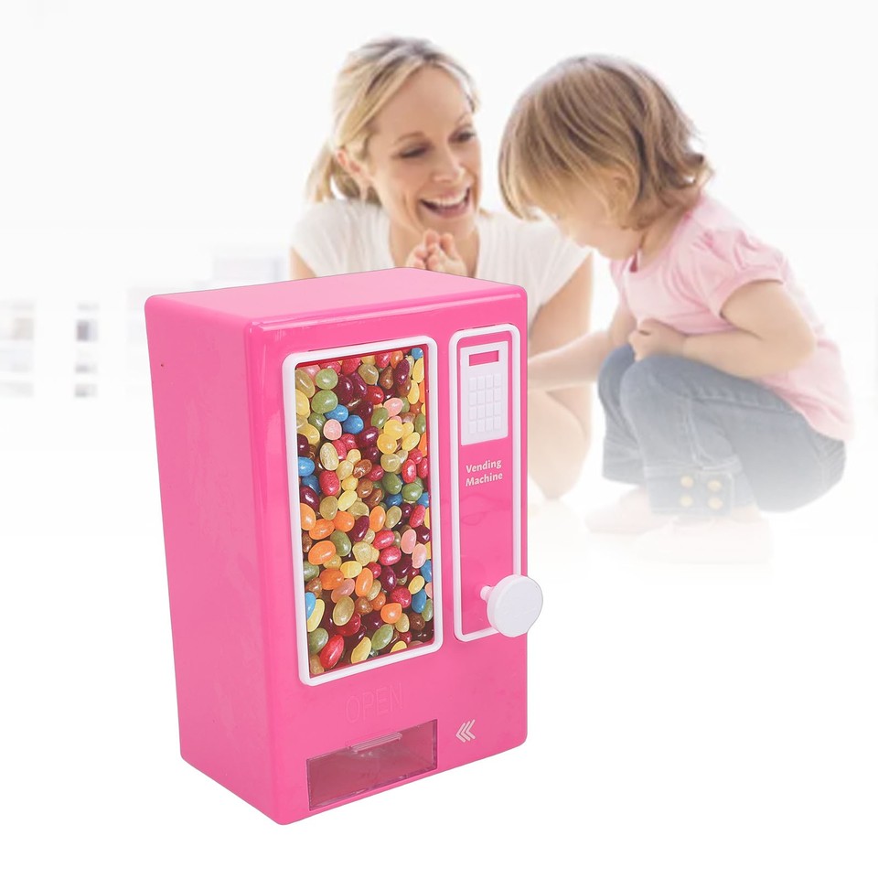 Bright Roseate Candy Dispenser Compact Cute Vending Machine Fun ...