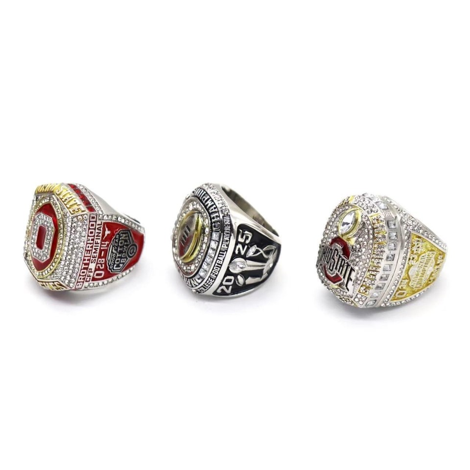 2024-2025 Ohio State NCAA Championship 3 Rings Set With Display Case | eBay