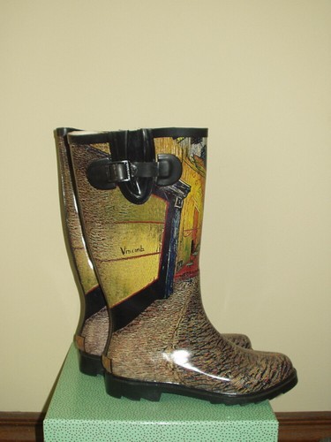 Jeon Wellies Tall Vincent Van Gogh Art Boots Women's Sz 6 - Appear ...