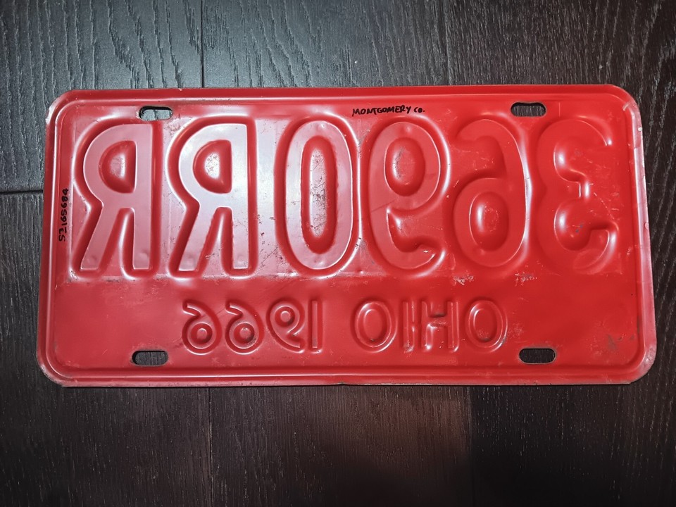 1966 Ohio License Plate Vintage 3690 RR | eBay