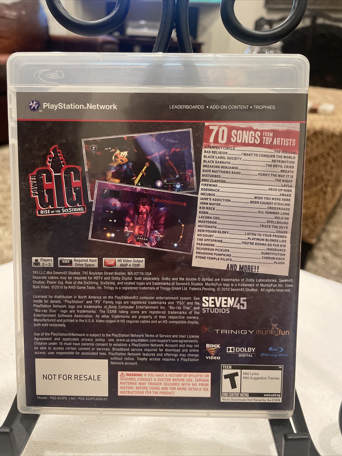 Power Gig: Rise of the SixString (Sony PlayStation 3, 2010) CIB! W ...