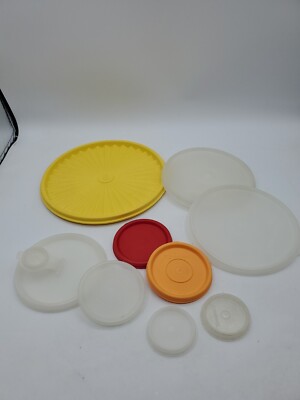 Lot of 9 Tupperware Replacement Lids Seals Collection Various Parts | eBay