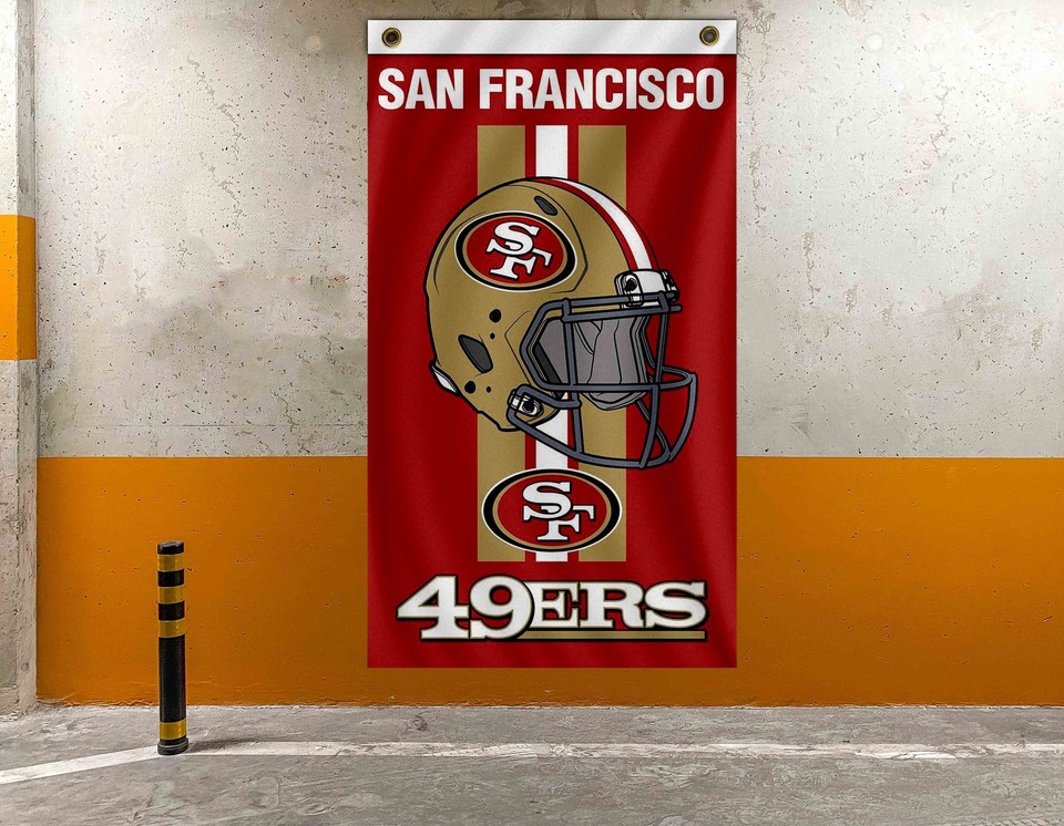 San Francisco 49ers Football Team Helmet Flag 90x150cm 3x5ft Banner ...