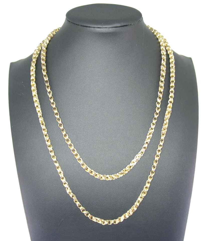 Handmade Victorian Antique 12–14K Gold Opera Rope Chain Necklace 39" 16 ...