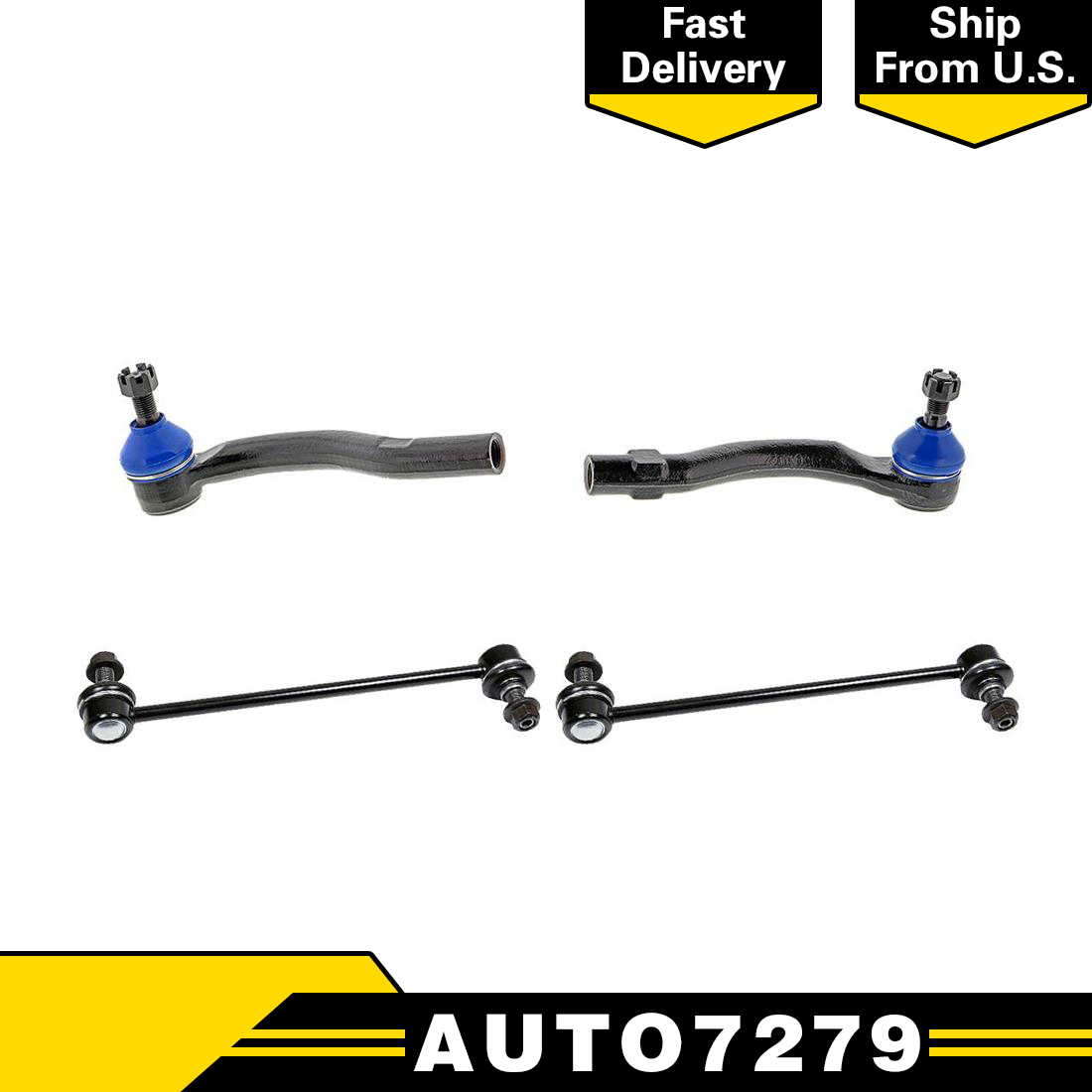Mevotech 4 PCS Front Tie Rod End Sway Bar Link For 2002-2003 Lexus ...