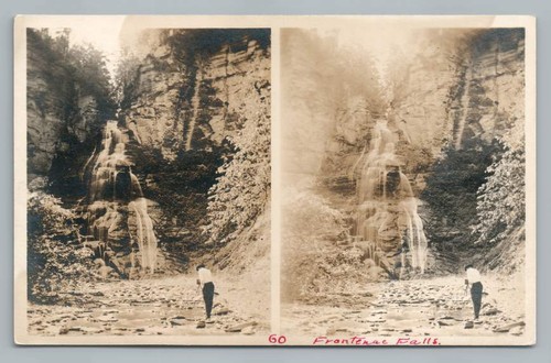 Photographer at Frontenac Falls RPPC Camera Tripod~Steoreoview Photo ...