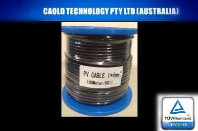 100 Meter Roll 4mm Single Core Solar Power DC Cable PV Photovoltaic ...