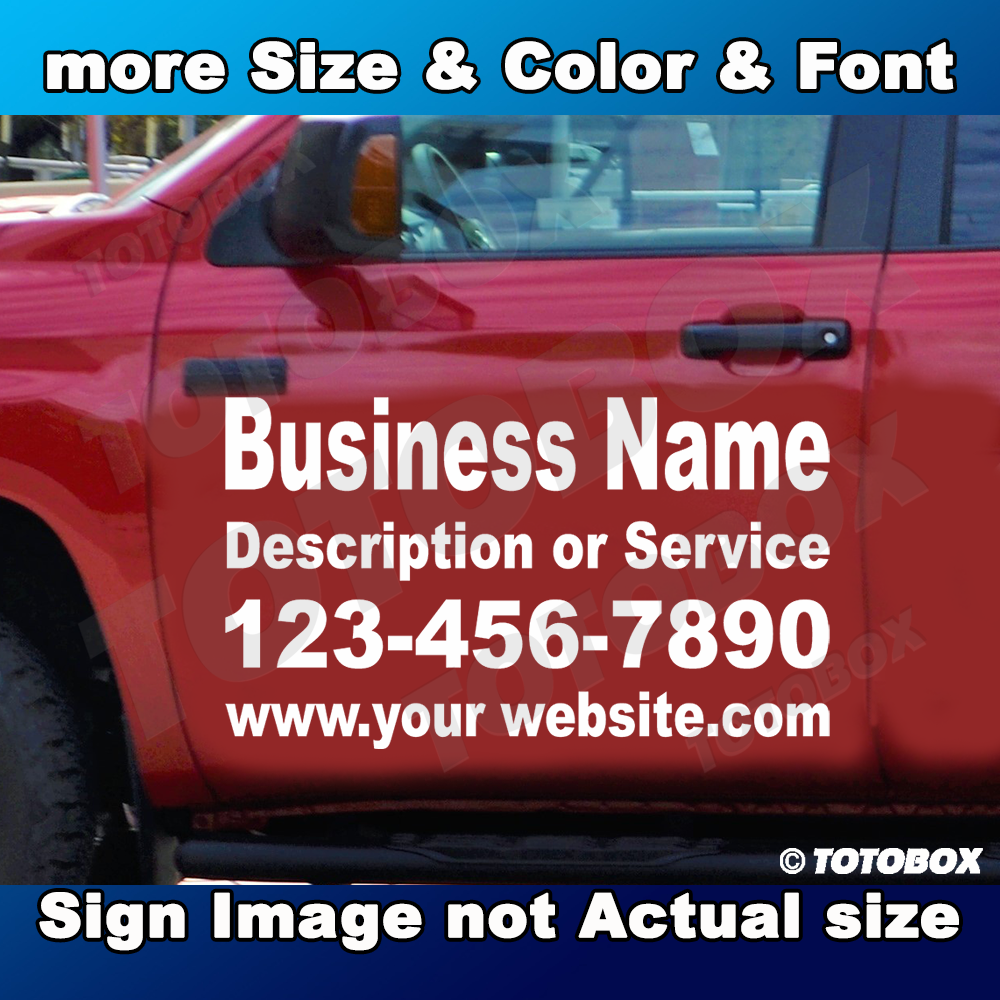 Auto Business Sign Decals Car Custom Lettering Sign Decal Sticker | eBay