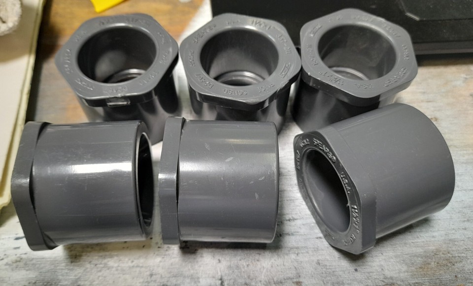 Spears Reducer Bushing 1-1/2" x 1" PVC (SPG x Soc) 837-211 | eBay