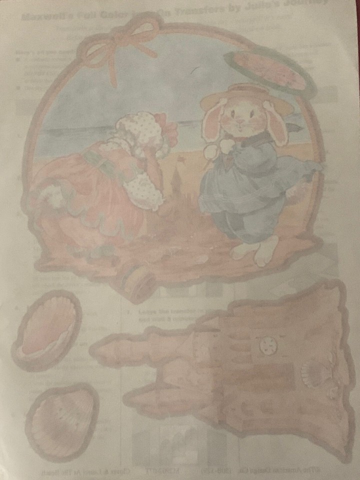 NOS Julie’s Journey Iron-On Transfers Clover & Laurel At the Beach | eBay