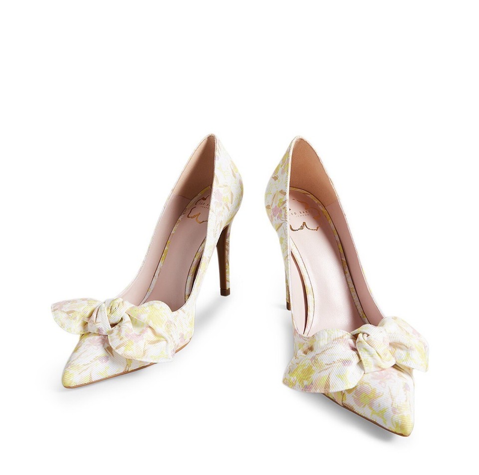 TED BAKER Neomah Pointed Toe Magnolia Print High Heel Pumps Sz 9 NWOB ...