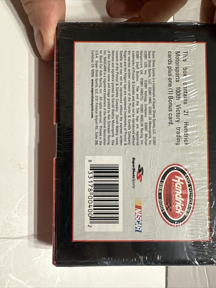 1984- 2001 HENDRICK MOTORSPORTS 100 VICTORIES New Pack + BONUS CARD!! | eBay