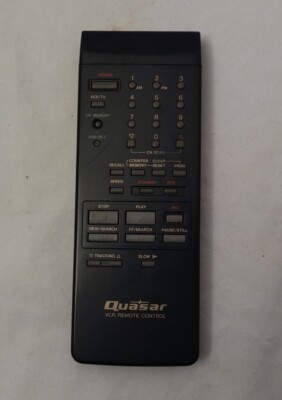 Quasar VSQS0732 VCR Remote Control for VH5290 VH5291 VH5390 VH5489 ...