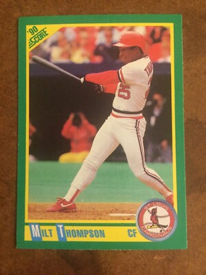 Milt Thompson 49 Score 1990 MLB Baseball Trading Card | eBay