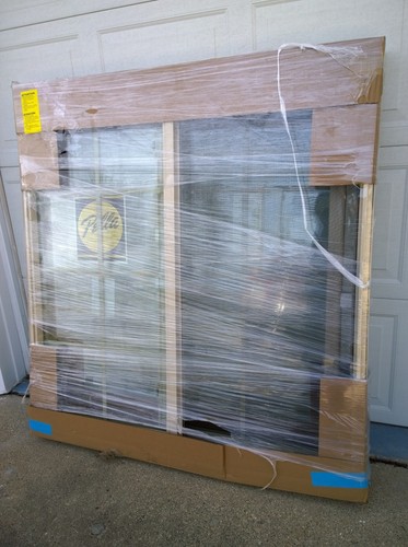 NEW: Premium PELLA Almond-Color Vinyl Semi-SLIDER Home WINDOW (52" W x ...