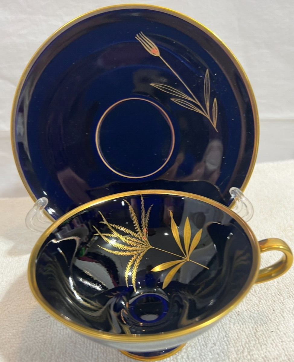 Alka Bavaria Germany Cup and Saucer Cobalt Blue Bolero Gold Alka Bavaria Germany Cup and Saucer Cobalt Blue Bolero Gold
