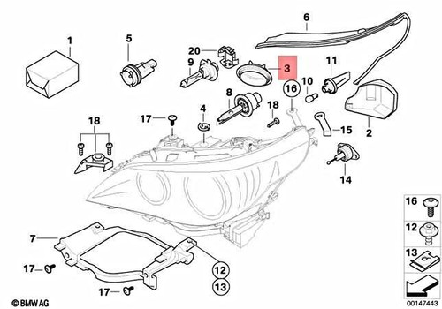 Genuine Headlight Cover BMW F20 F21 E60 E61 63127187274 | eBay