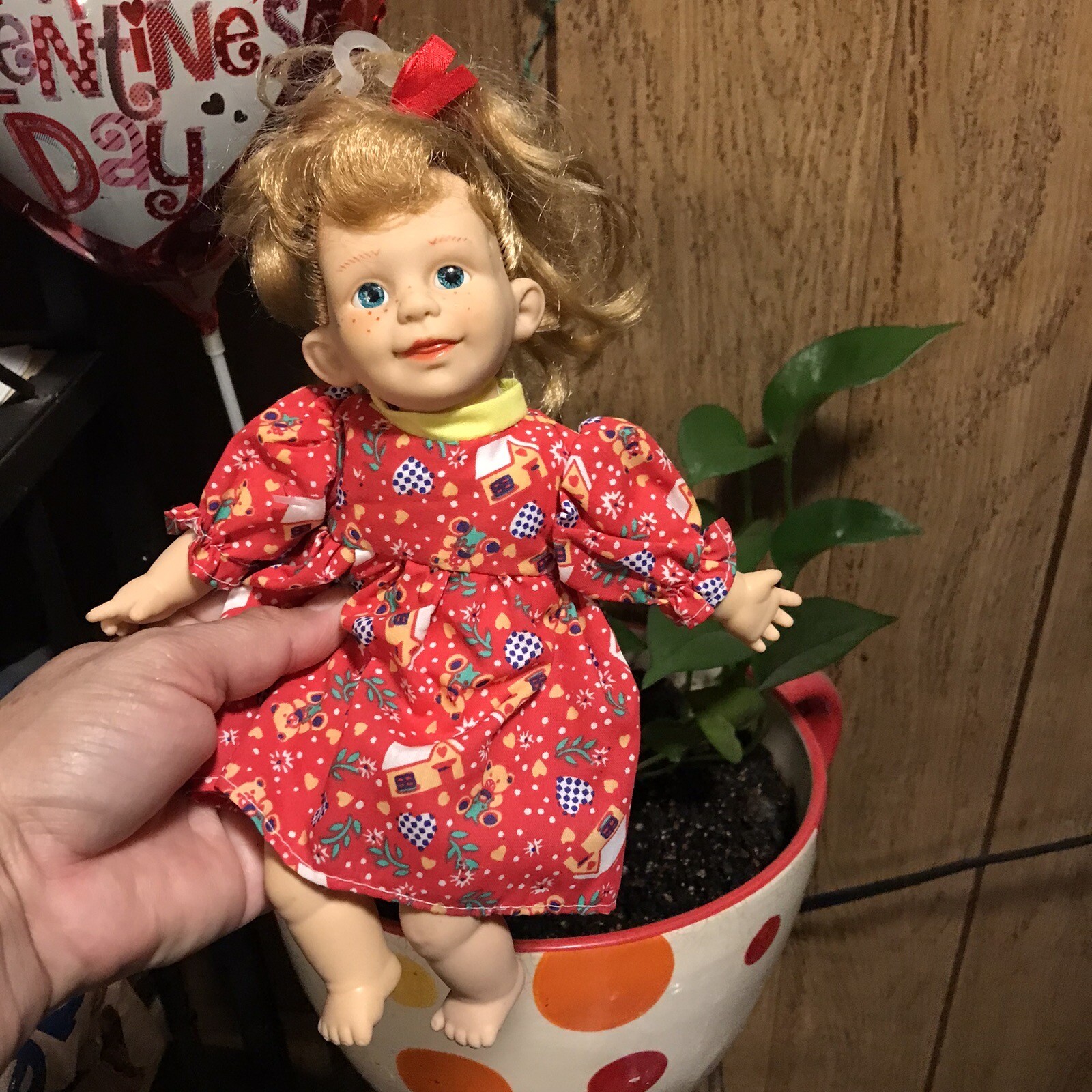 Vtg 1990s WAY OUT TOYS DOLL - 9" Freckles Pout Blonde Ponytail ...