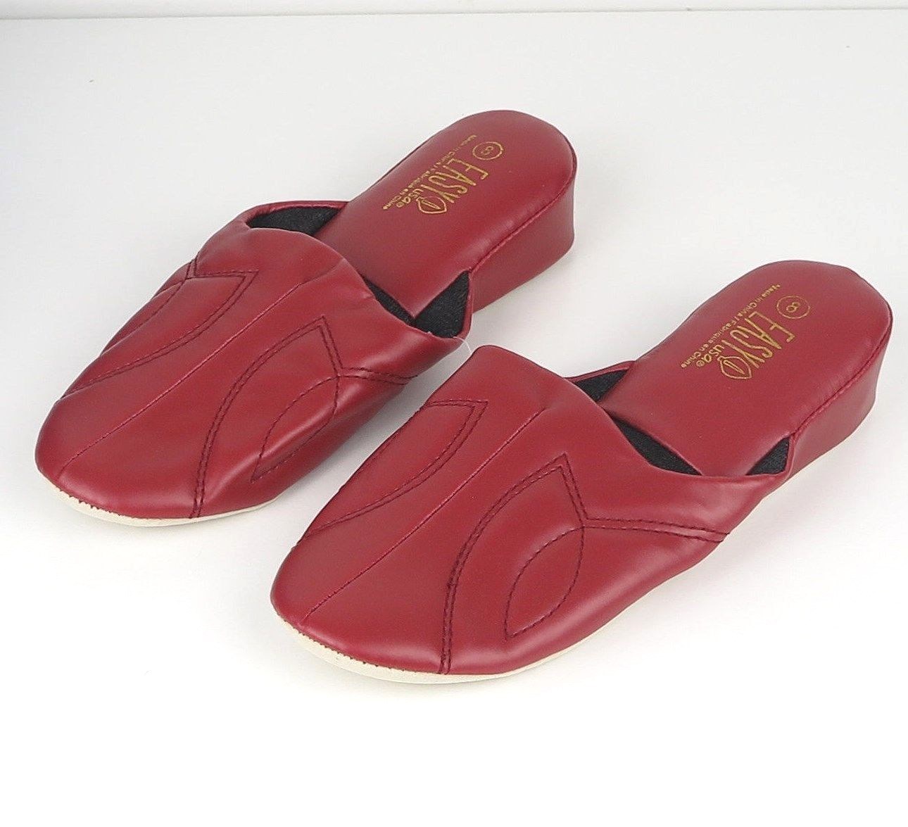 Pair of Women's Soft Vinyl House Slippers Sizes 6-11 New | eBay