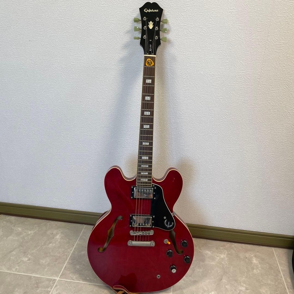 Epiphone ES-335 red with guitar case | eBay UK