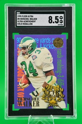 1995 Fleer Ultra Achievement Gold Medallion Herschel Walker #8 EAGLES ...