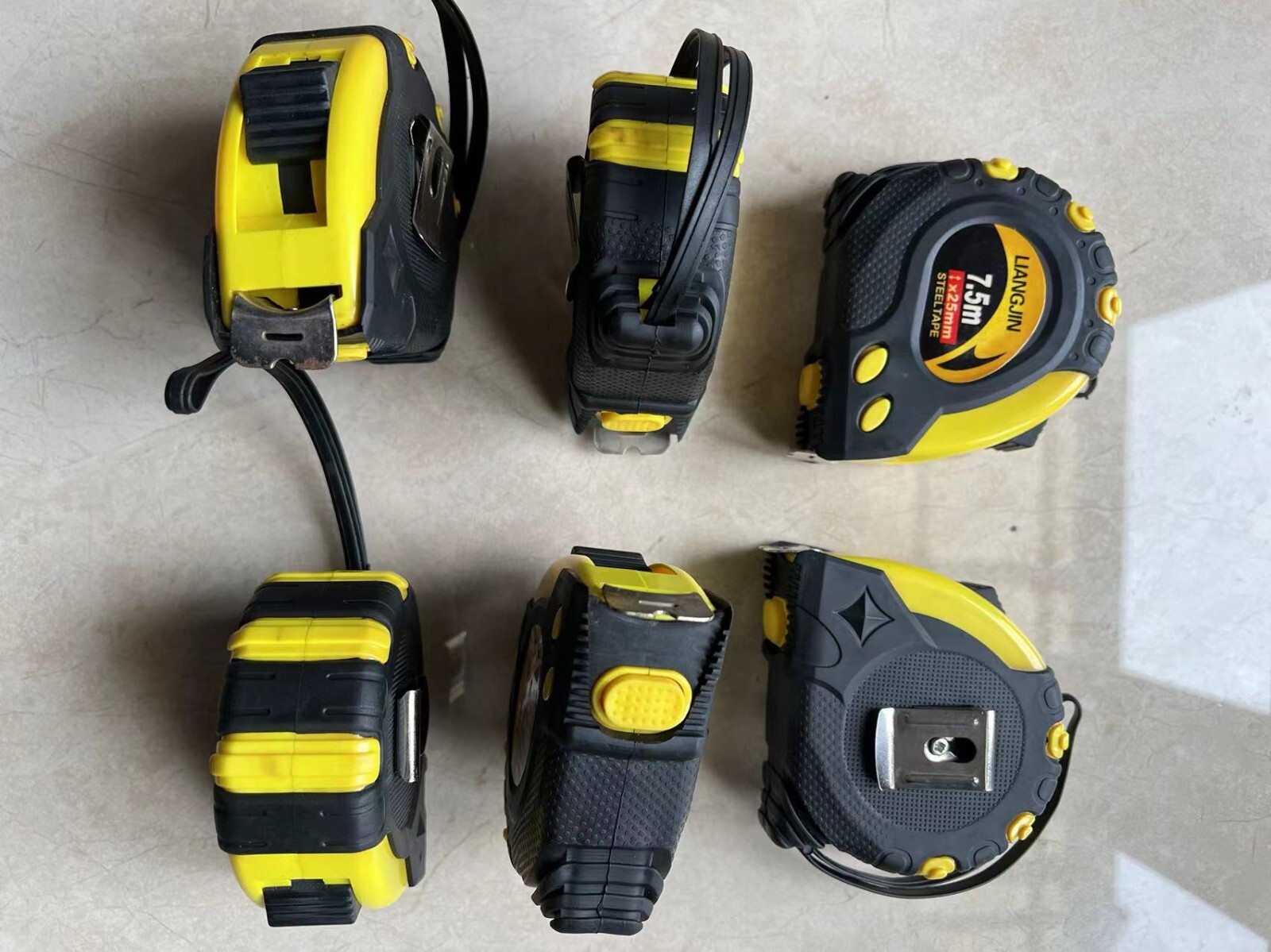 6x PCS Retractable Ruler Tape Measure 7.5M/25 Ft Decimal Dual Side ...