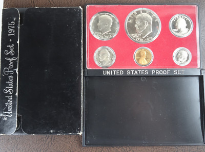 1975-S US Mint Proof Set 6 Coin Set OGP Original Government Packaging ...
