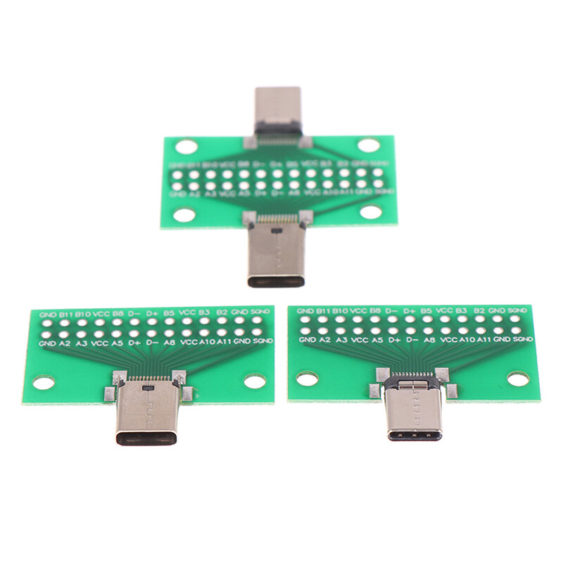 24+2P USB 3.1 Type-C Male Female Test PCB Board Adapter 2.54mm ...